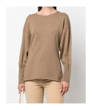 Fabiana Filippi Long-sleeved Crewneck Jumper With Slit Detailing