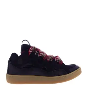 LANVIN Round Toe Lace-up Sneakers - Black