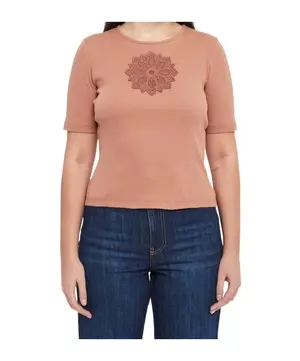 TWINSET Embroidered Details T-shirt - Nude