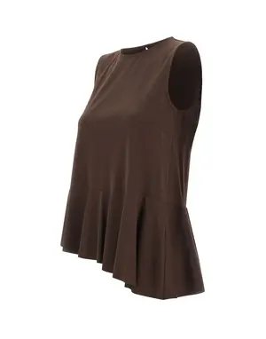 KAOS Asymmetric Ruffled Hem Top