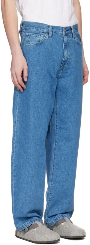 Carhartt Work In Progress Logo Patch Wide Leg Jeans