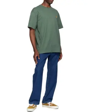 Carhartt Work In Progress Logo Patch Wide Leg Jeans