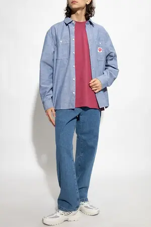 Carhartt Work In Progress Logo Patch Wide Leg Jeans