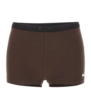 ENTIRE STUDIOS Ribbed Lounge Shorts With Button Detail