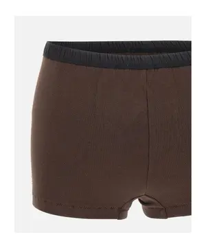 ENTIRE STUDIOS Ribbed Lounge Shorts With Button Detail
