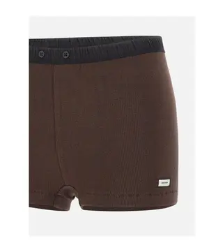 ENTIRE STUDIOS Ribbed Lounge Shorts With Button Detail