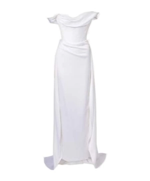 VIVIENNE WESTWOOD Nova Grace Satin Bustier Gown - White
