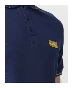 Versace Trim Plaque Polo Shirt