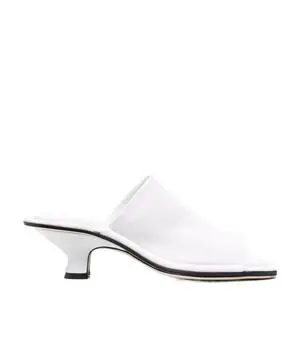 By Far Open-toe Mules - White