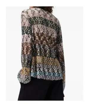 Missoni Embroidered Lace Crew Neck Blouse