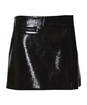 COURREGES Patent Midi Skirt - Black