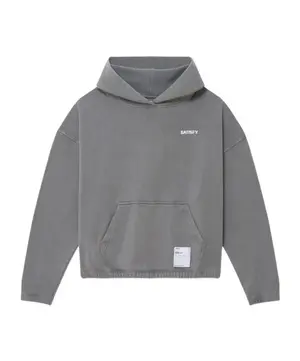Satisfy Logo Print Hoodie - Grey