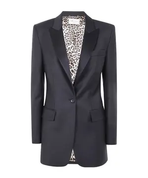 Blumarine Single-breasted Tailored Blazer - Black