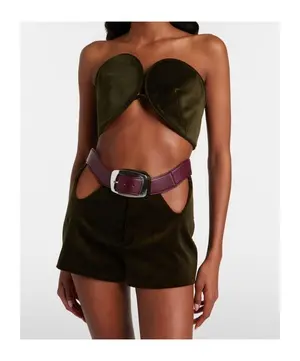 JEAN PAUL GAULTIER Cotton Corduroy Bustier Top