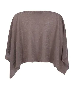 D.exterior Metallic Knit Cape