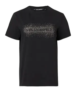 Karl Lagerfeld Rhinestone Embellishment Crewneck T-shirt