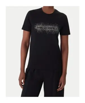 Karl Lagerfeld Rhinestone Embellishment Crewneck T-shirt