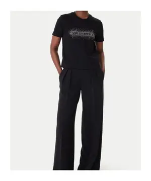Karl Lagerfeld Rhinestone Embellishment Crewneck T-shirt