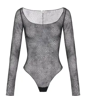 Elisabetta Franchi Long-sleeve Bodysuit - Black