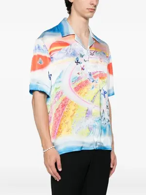Casablanca Teacher Butterfly Landscape Shirt - White
