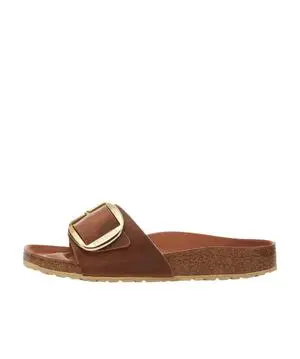 BIRKENSTOCK Madrid Oiled Slip-on Sandals - Brown