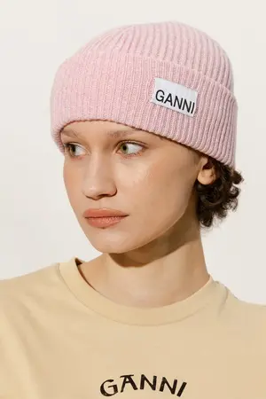GANNI Ribbed Knit Beanie