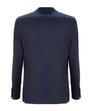 LARDINI Single Breasted Striped Blazer