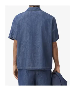Lacoste Relaxed Fit Open Neck Denim Shirt
