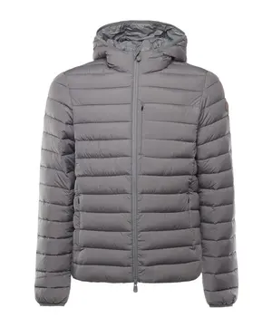 SAVE THE DUCK Hooded Puffer Jacket - Gray