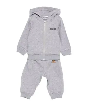 Moschino Teddy Bear-motif Hooded Tracksuit Set - Gray