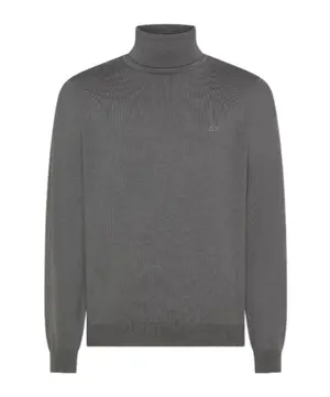 SUN 68 High Neck Knitwear - Gray