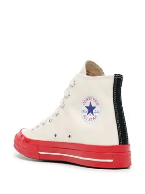 Comme Des Garçons X Converse Heart-motif High-top Sneakers
