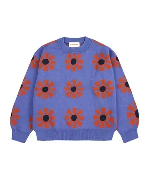 BOBO CHOSES Kaleidoscope Printed Jacquard Pullover - Purple
