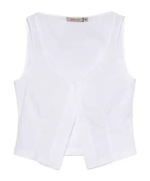 Paloma Wool Organic Cotton Cropped Top - White