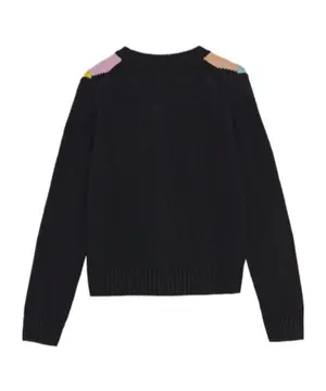GANNI Argyle Crew Neck Cardigan