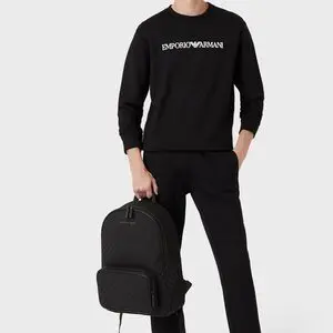 Emporio Armani Logo Print Crewneck Sweatshirt