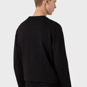 Emporio Armani Logo Print Crewneck Sweatshirt