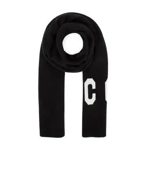 Dsquared2 Icon Intarsia Knitted Scarf