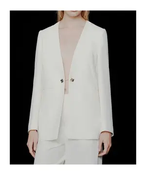 Marella Envers Satin Collarless Blazer