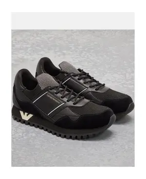 Emporio Armani Panelled Logo-print Sneakers