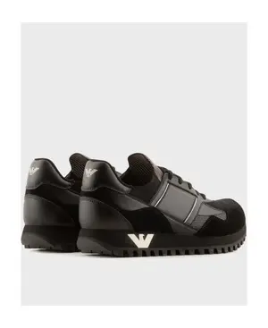 Emporio Armani Panelled Logo-print Sneakers