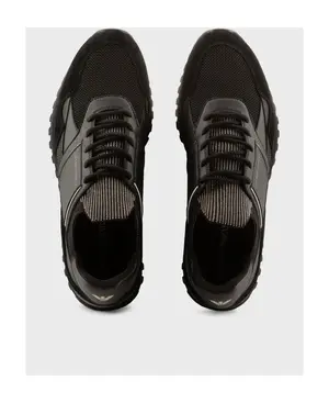 Emporio Armani Panelled Logo-print Sneakers
