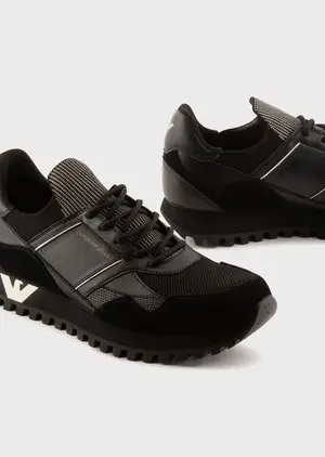 Emporio Armani Panelled Logo-print Sneakers