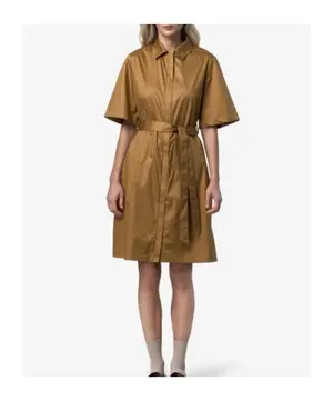 K-WAY Short Sleeve Belted Shirt Dress