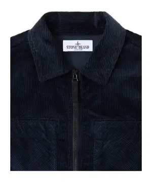 Stone Island Corduroy Zip-up Shirt