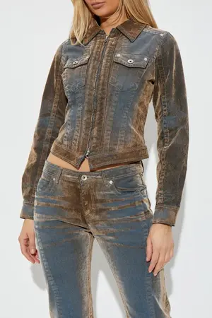 KNWLS Velvet Finish Denim Jacket
