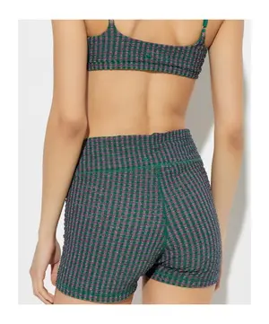 The Upside Aliki Gingham Swim Shorts