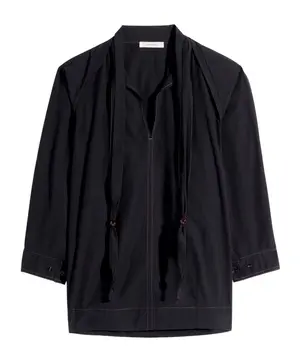 LEMAIRE Blouse With Scarf - Black