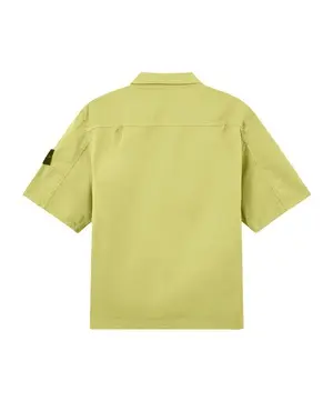 Stone Island Comfort-fit Short-sleeve Overshirt With Multiple Chest Pockets