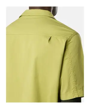 Stone Island Comfort-fit Short-sleeve Overshirt With Multiple Chest Pockets
